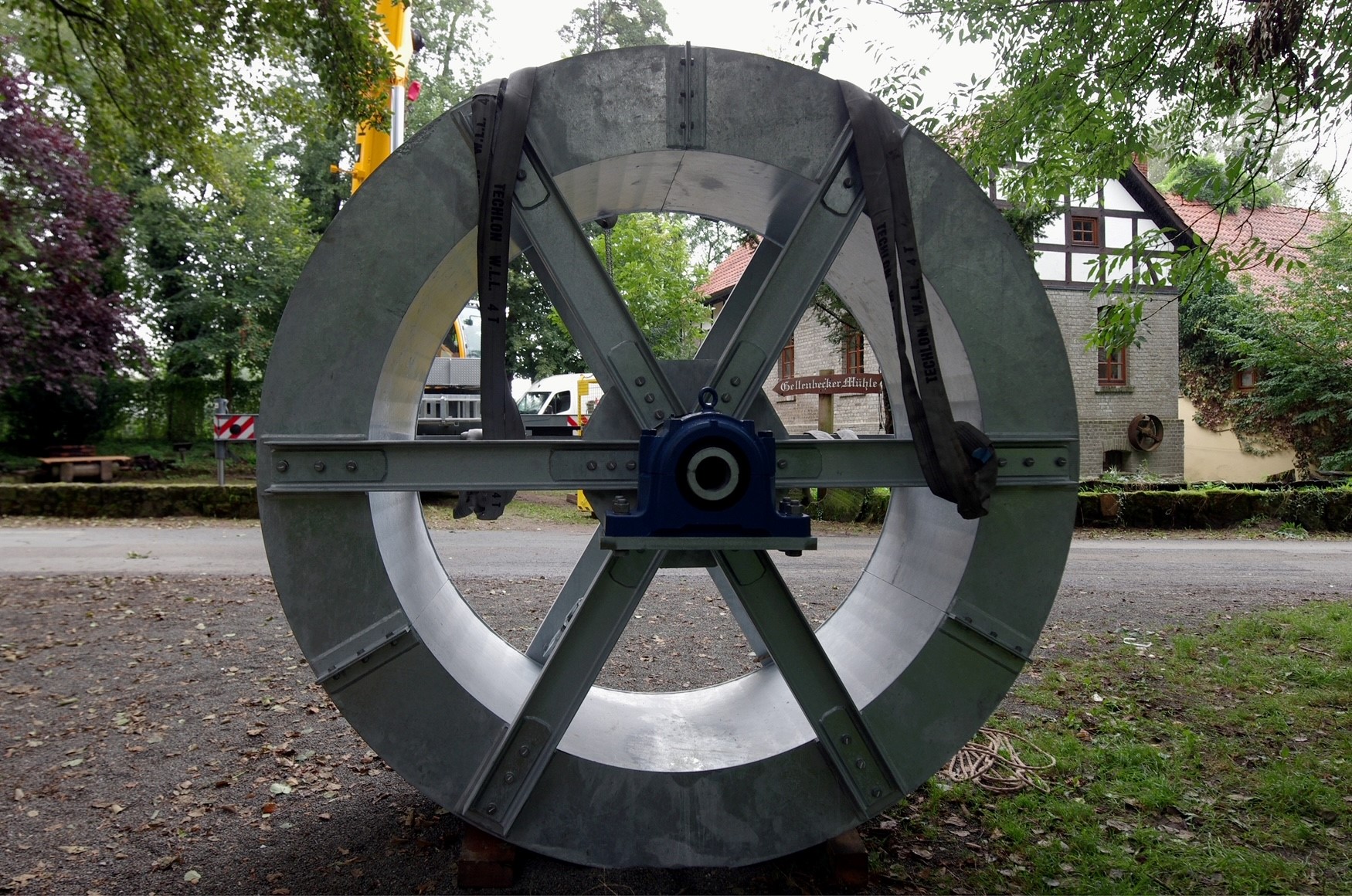 Neues Wasserrad für die Gellenbecker Mühle